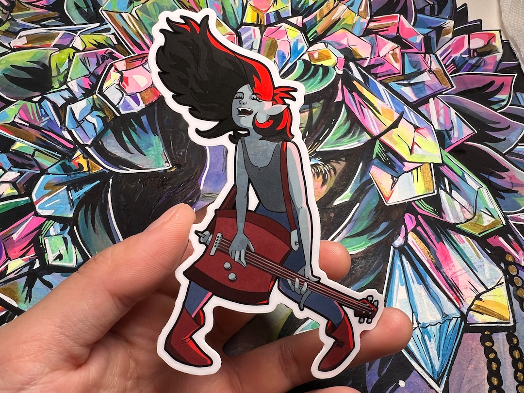 Marceline Sticker - Vinyl Gloss - Adventure Time Sticker - Etsy