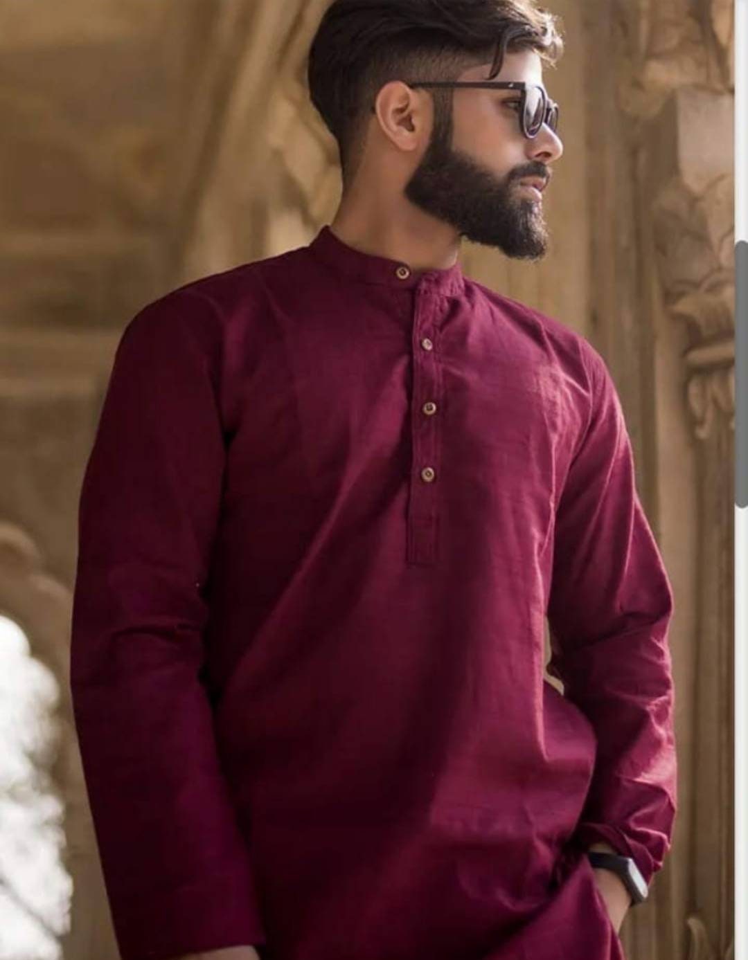 Men's Kurta / Kurta for Man/ Maroon Color/ Kaftan Kurta/ - Etsy