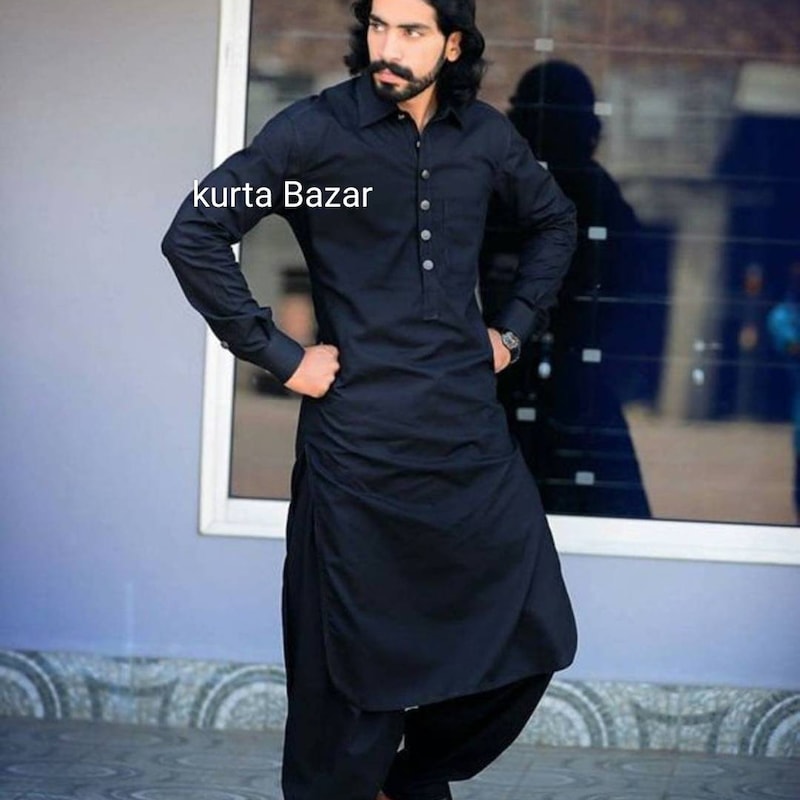 Black Pathani Suit for Man - Etsy