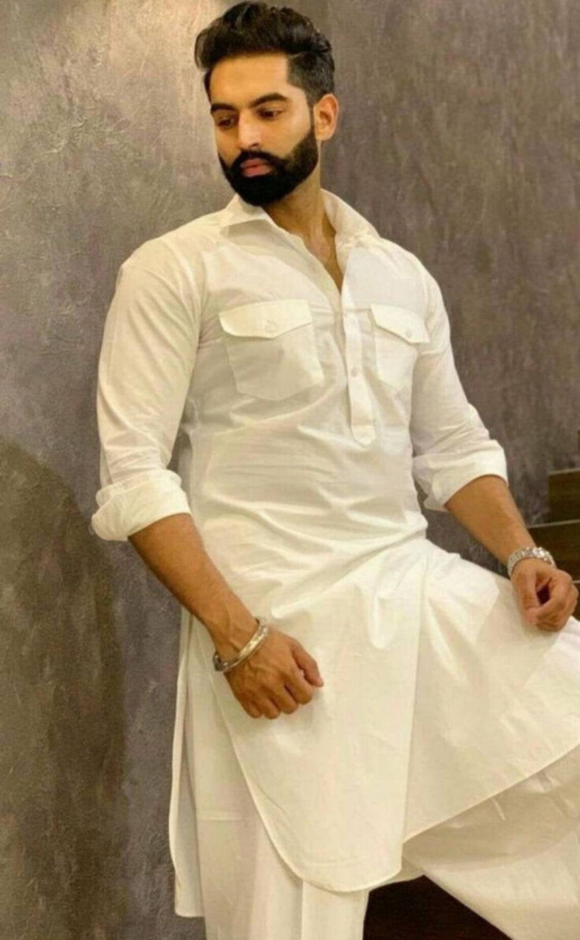 Men's Pathani Kurtahandmade Kurta Panjabi Two Pocket - Etsy