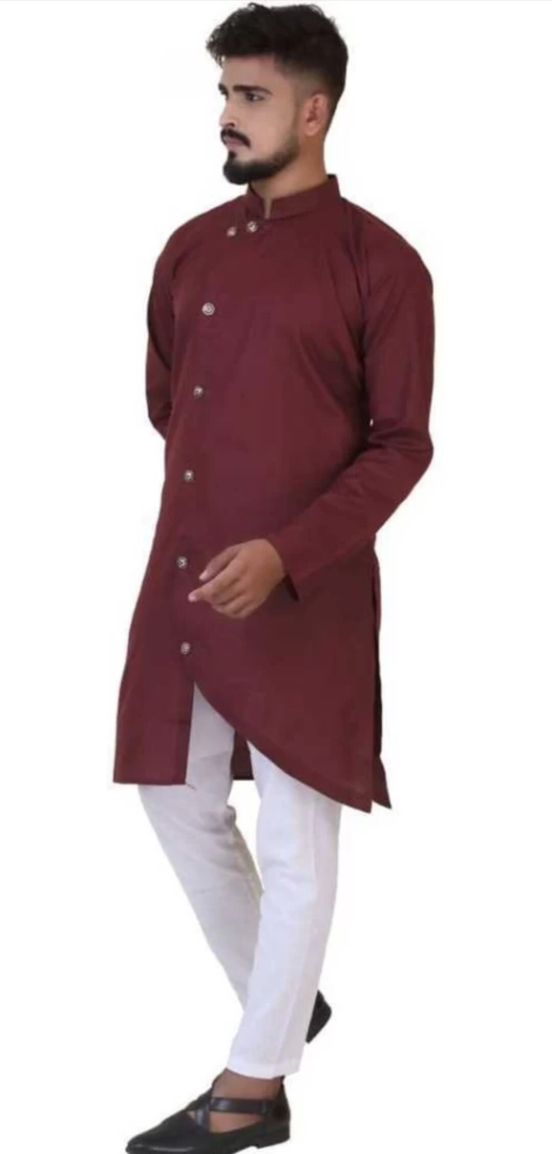 Men's Kurta, Maroon Color Kurta, Ethnic Kurta, Summer Kurta Men's Kurta ...