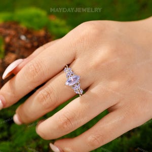 Nature Inspired Vintage Marquise Cut Natural Lavender Amethyst ...