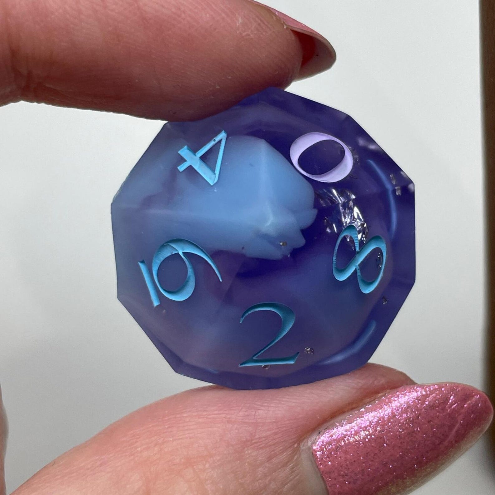 Blue Swirls Dice Set, Purple Dice Set, Dnd Dice Set Gift, Dungeons ...