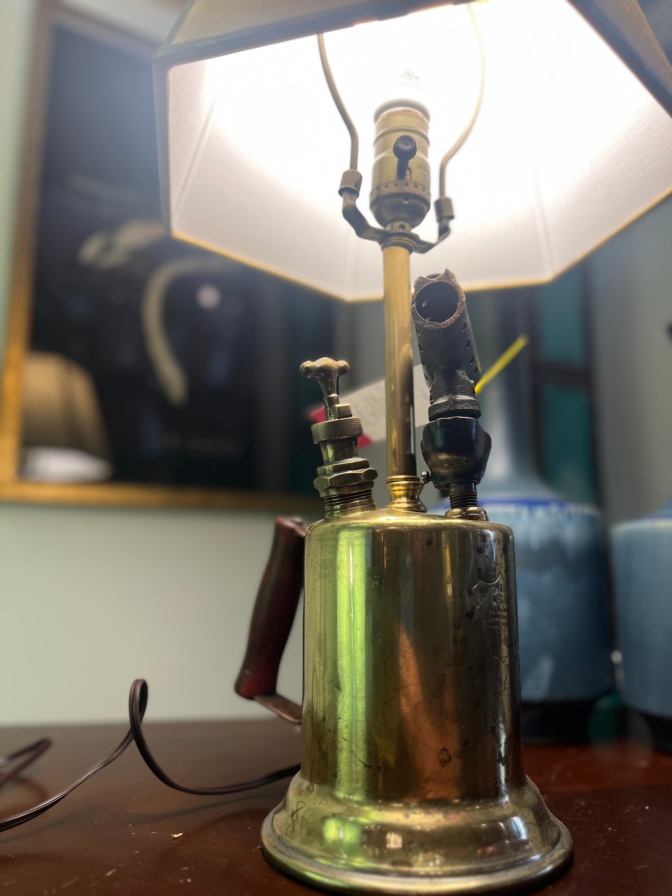 Antique Custom Lamp Vintage Torch Light - Etsy