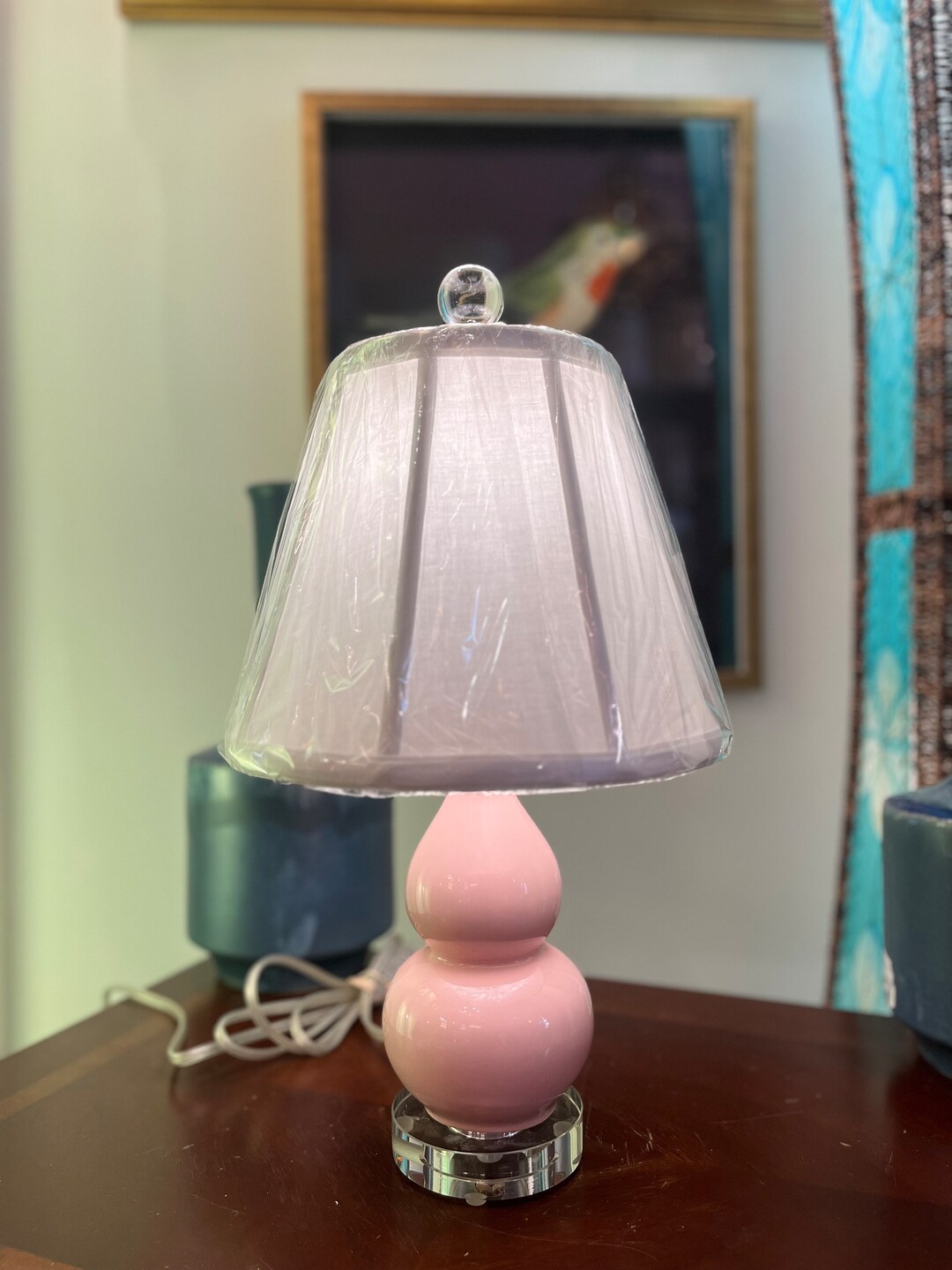 Pink Bulbed Mini Accent Lamp | Display Lamp - Etsy