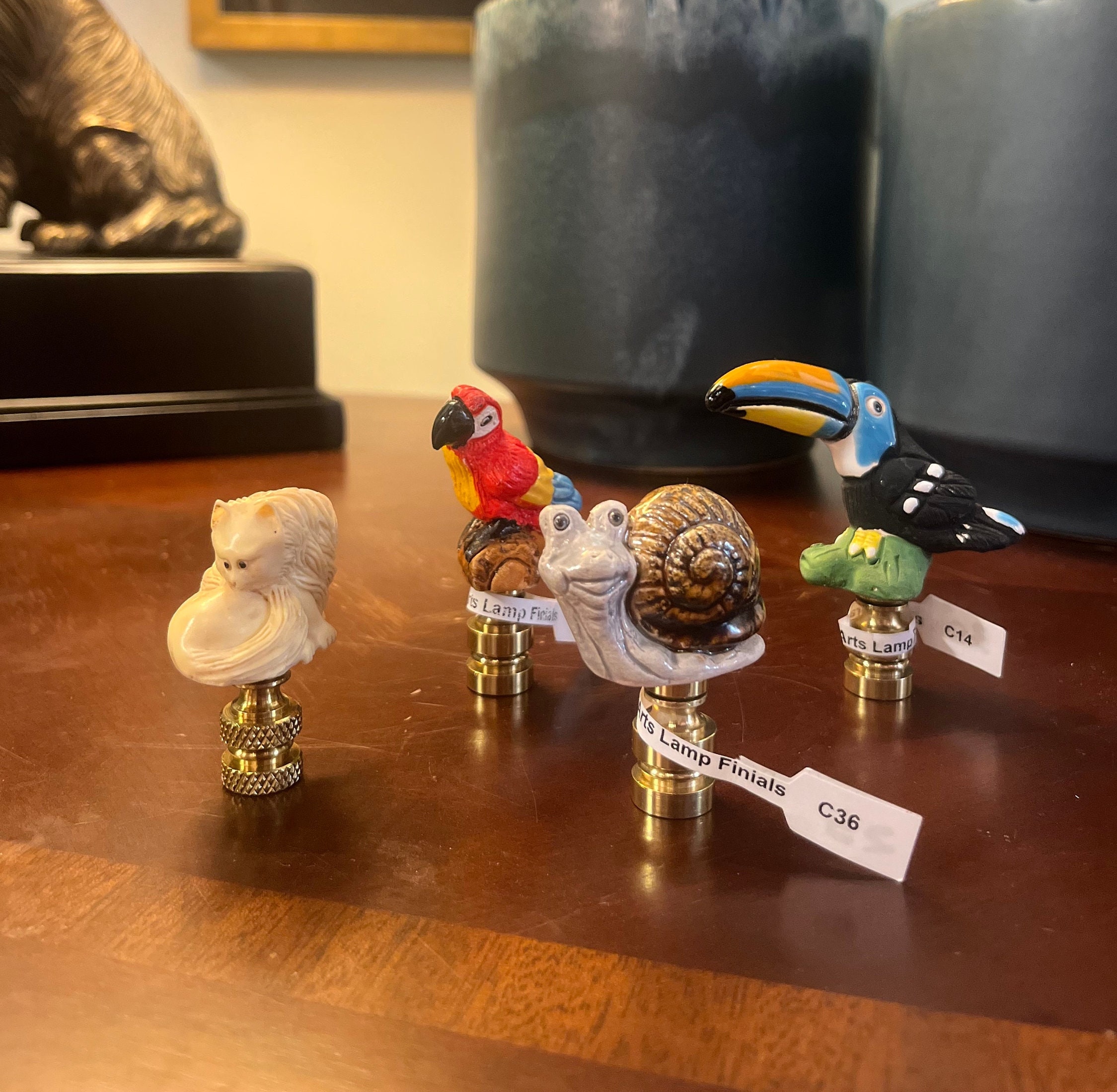 Animal Finials Wonderful Animals Handmade - Etsy