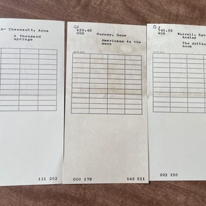 10 Vintage Library Checkout Card Envelope Backs - Etsy