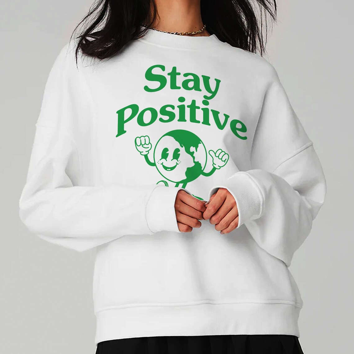 Stay Positive SVG, Retro Svg, Printable Art, Svg Cut File, Groovy SVG ...