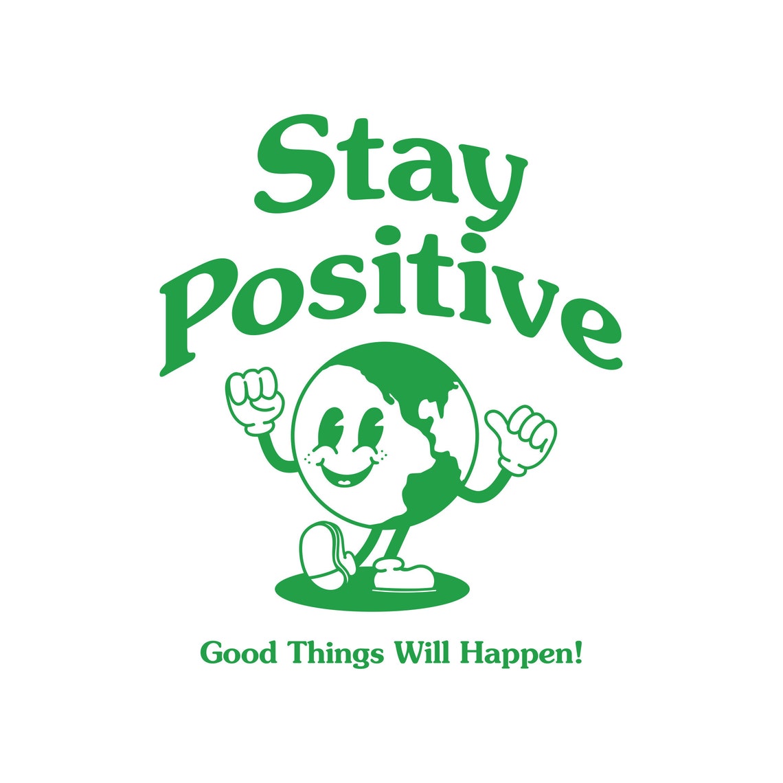 Stay Positive SVG, Retro Svg, Printable Art, Svg Cut File, Groovy SVG ...