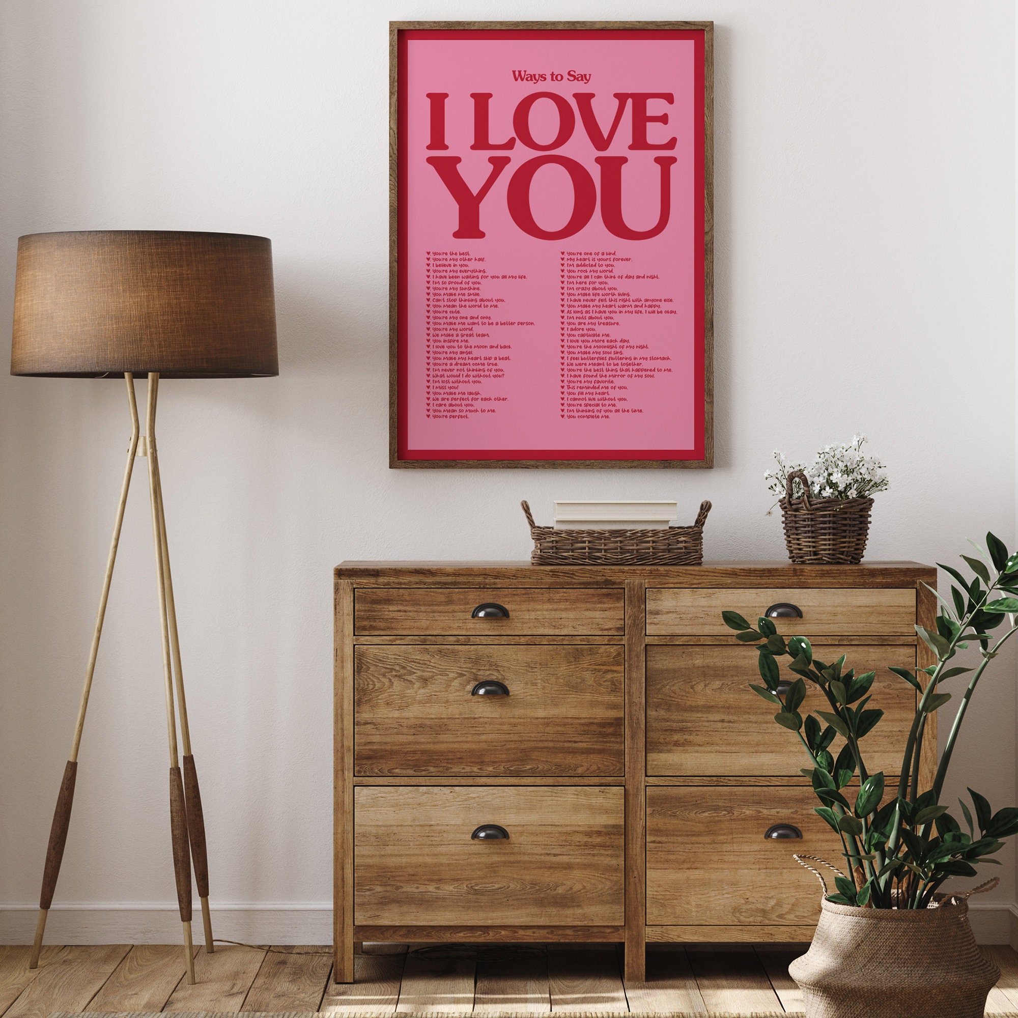 Ways to Say I Love You Wall Print, Digital Download Print, Retro Wall ...