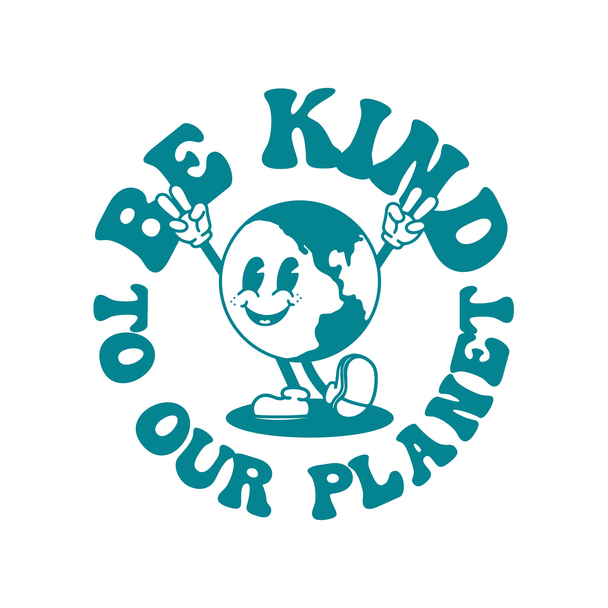 Be Kind to Our Planet SVG, Retro Svg, Printable Art, Svg Cut File ...