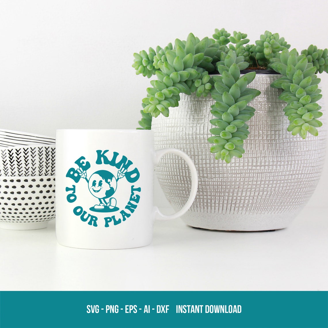 Be Kind to Our Planet SVG, Retro Svg, Printable Art, Svg Cut File ...