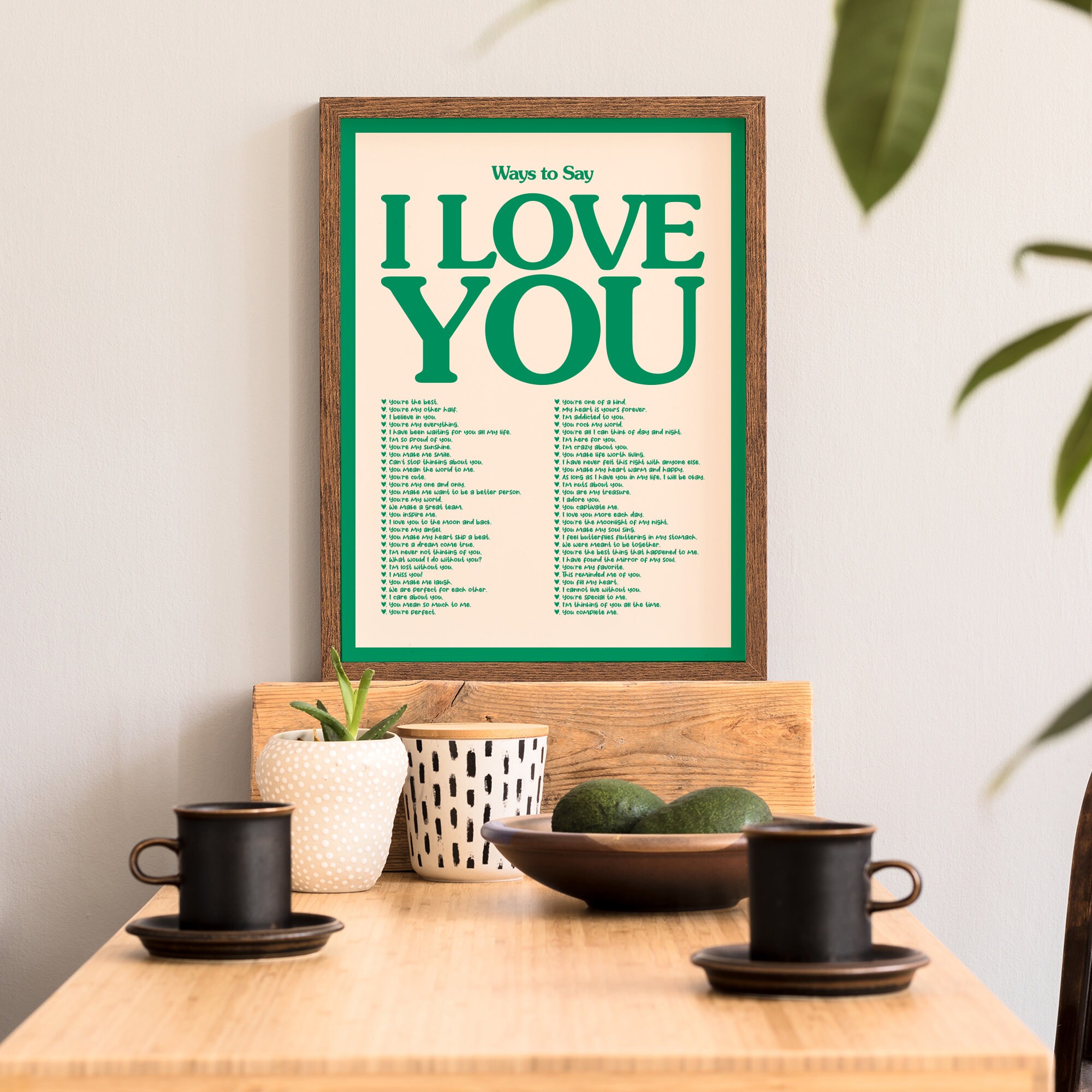 Ways to Say I Love You Wall Print, Digital Download Print, Retro Wall ...