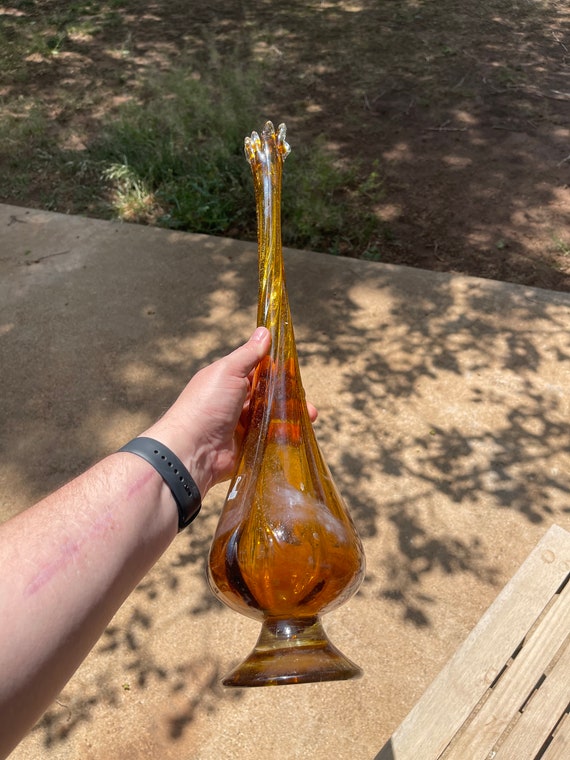 Inco Mexico Handblown Glass Vase - Etsy