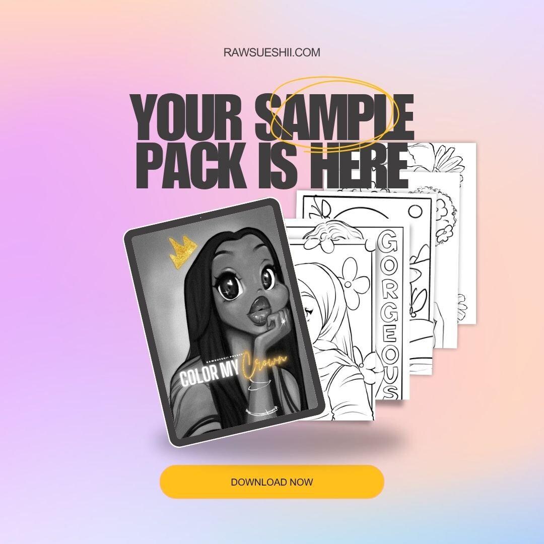 Color My Crown Sample Pack - Empowering Coloring Pages for Women ...