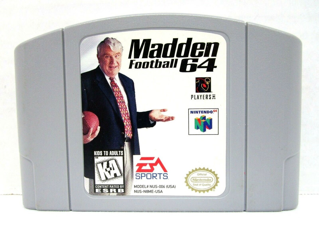 Madden Football 64 for N64 Consoles Working Cartridge Game Pak NTSC or PAL Region Great Condition Etsy