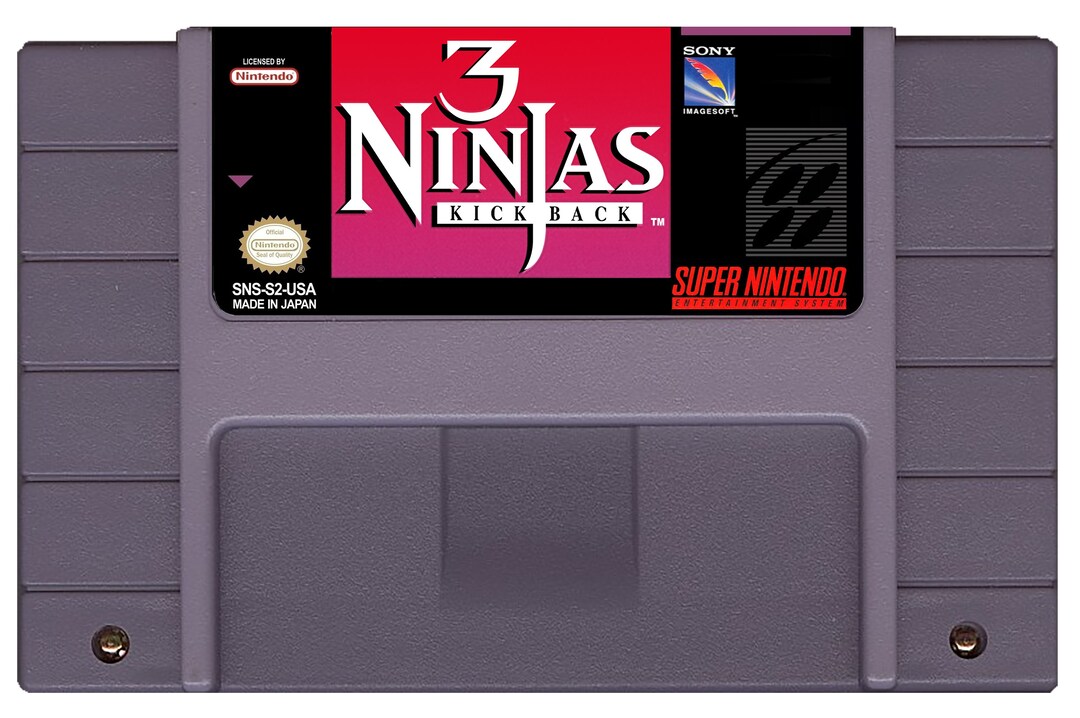 3 Ninjas Kick Back for SNES Console Working Cartridge NTSC or PAL Region Fantastic Condition Etsy