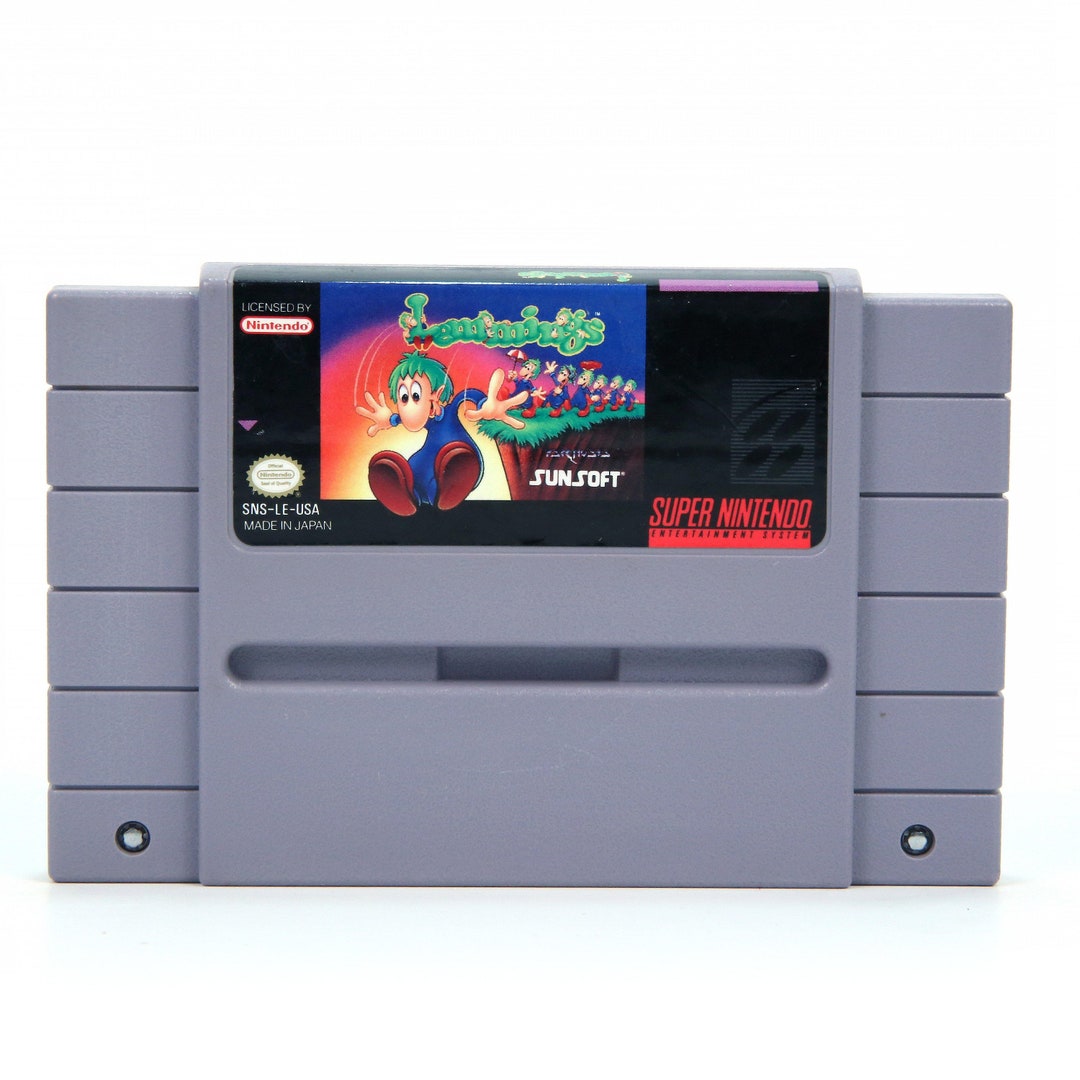 Lemmings - for SNES Console- Working Cartridge - NTSC or PAL Region ...
