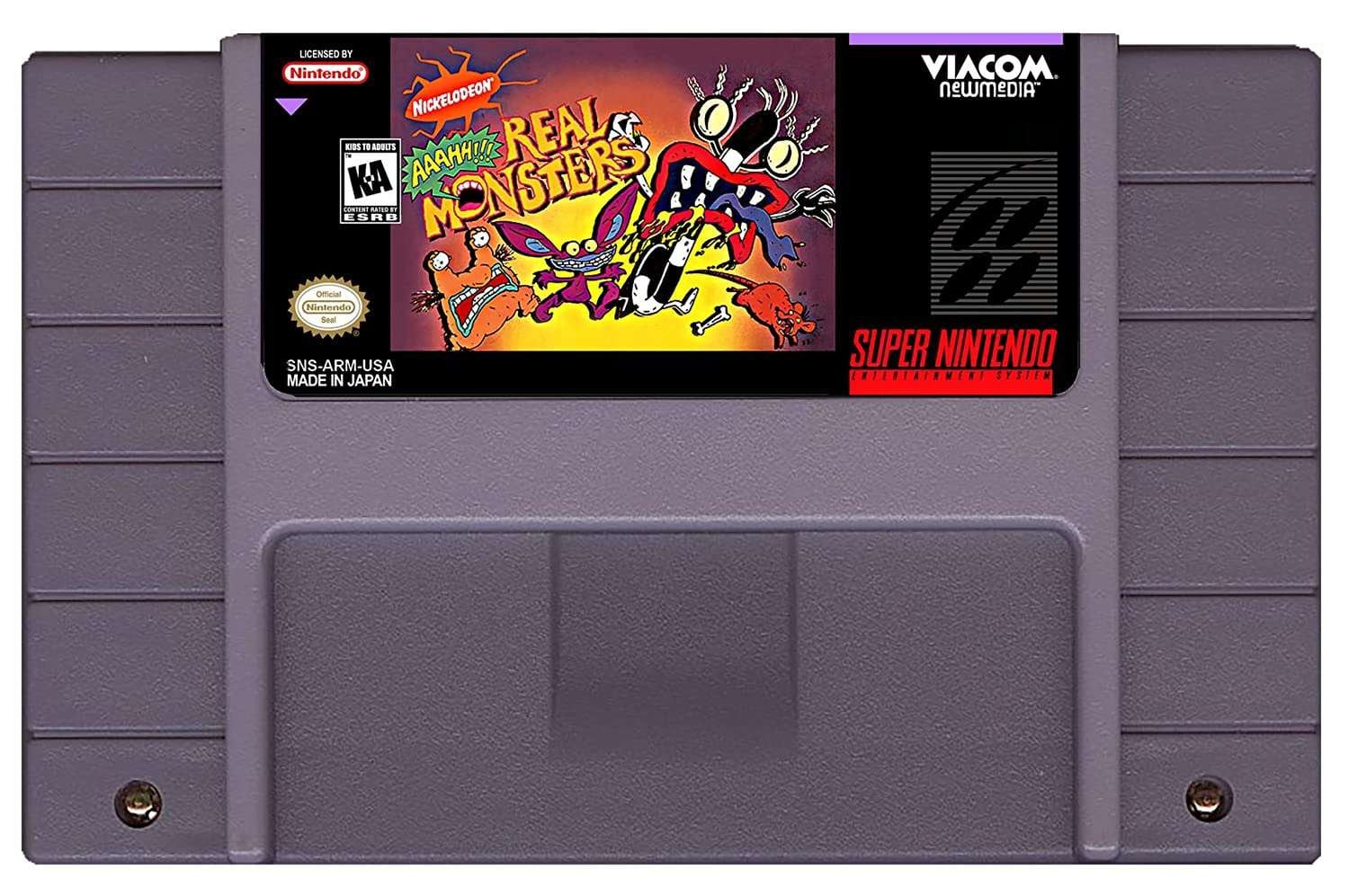 Aaahh Real Monsters for SNES Console Working Cartridge NTSC or PAL ...