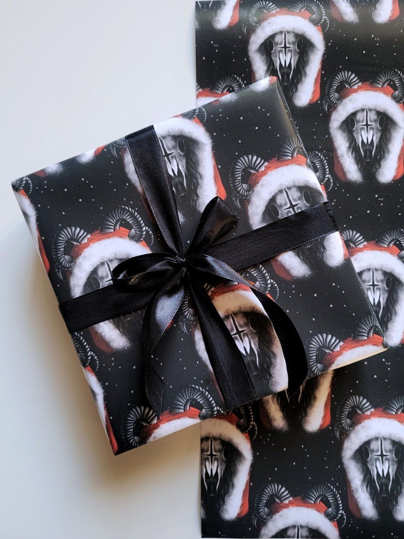 Krampus Skull Grimwrap Horror Wrapping Paper Christmas - Etsy