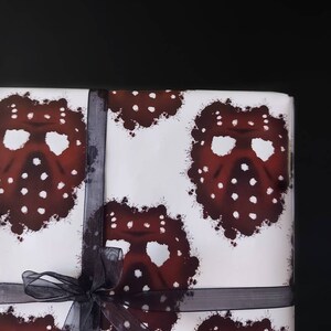 Blood Splatter Mask Grimwrap | Halloween Wrapping Paper, Horror Movie ...