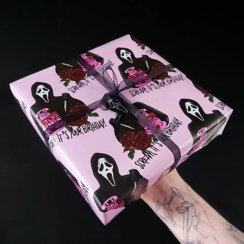 Scream It's Your Birthday Grimwrap Goth Wrapping Paper - Etsy