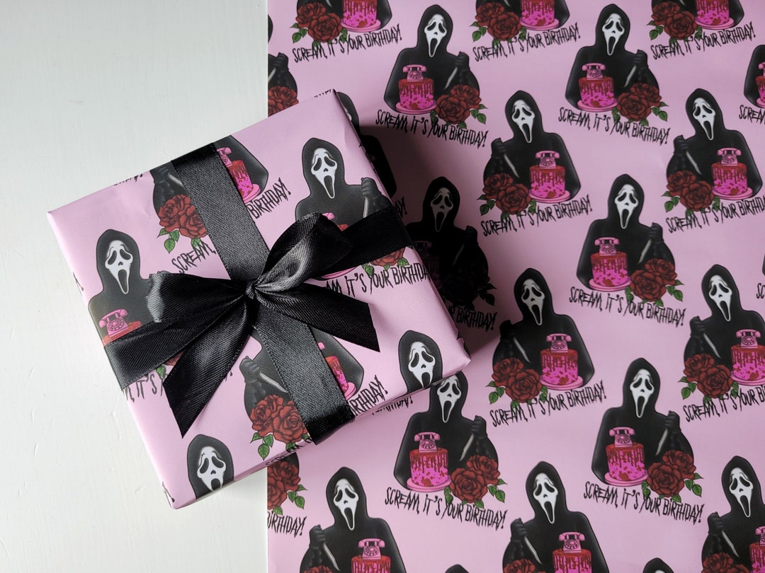 Scream, It's Your Birthday Grimwrap Horror Movie Wrapping Paper, Scream ...