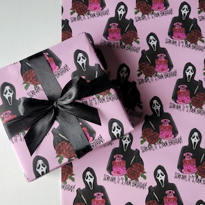 Scream, It's Your Birthday Grimwrap Horror Movie Wrapping Paper, Scream ...