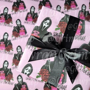 Scream, It's Your Birthday Grimwrap | Horror Movie Wrapping Paper ...