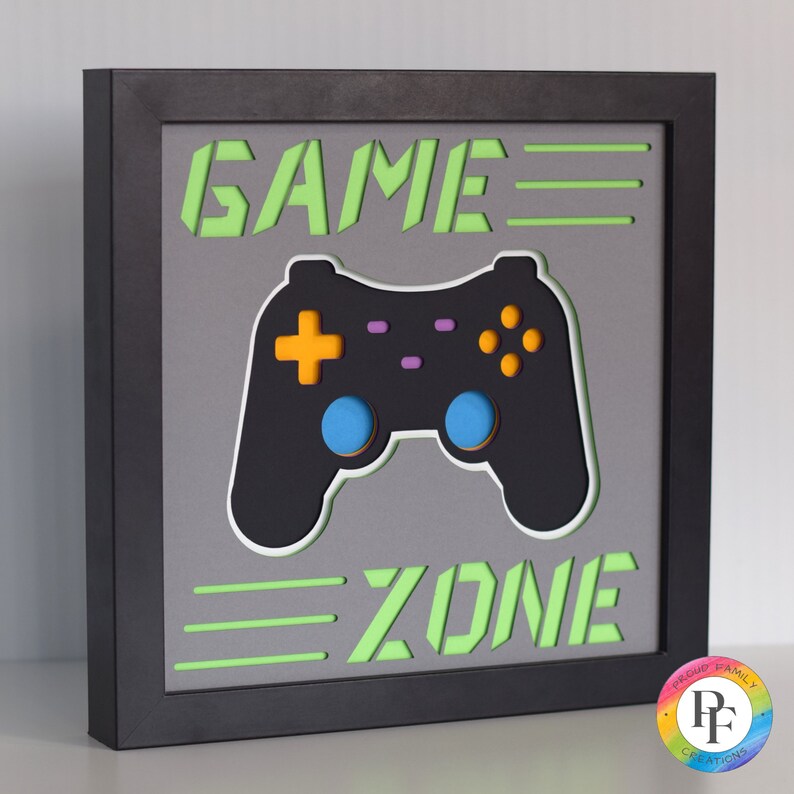 3d Game Zone SVG Gamer Shadow Box Game Room Svg Layered - Etsy