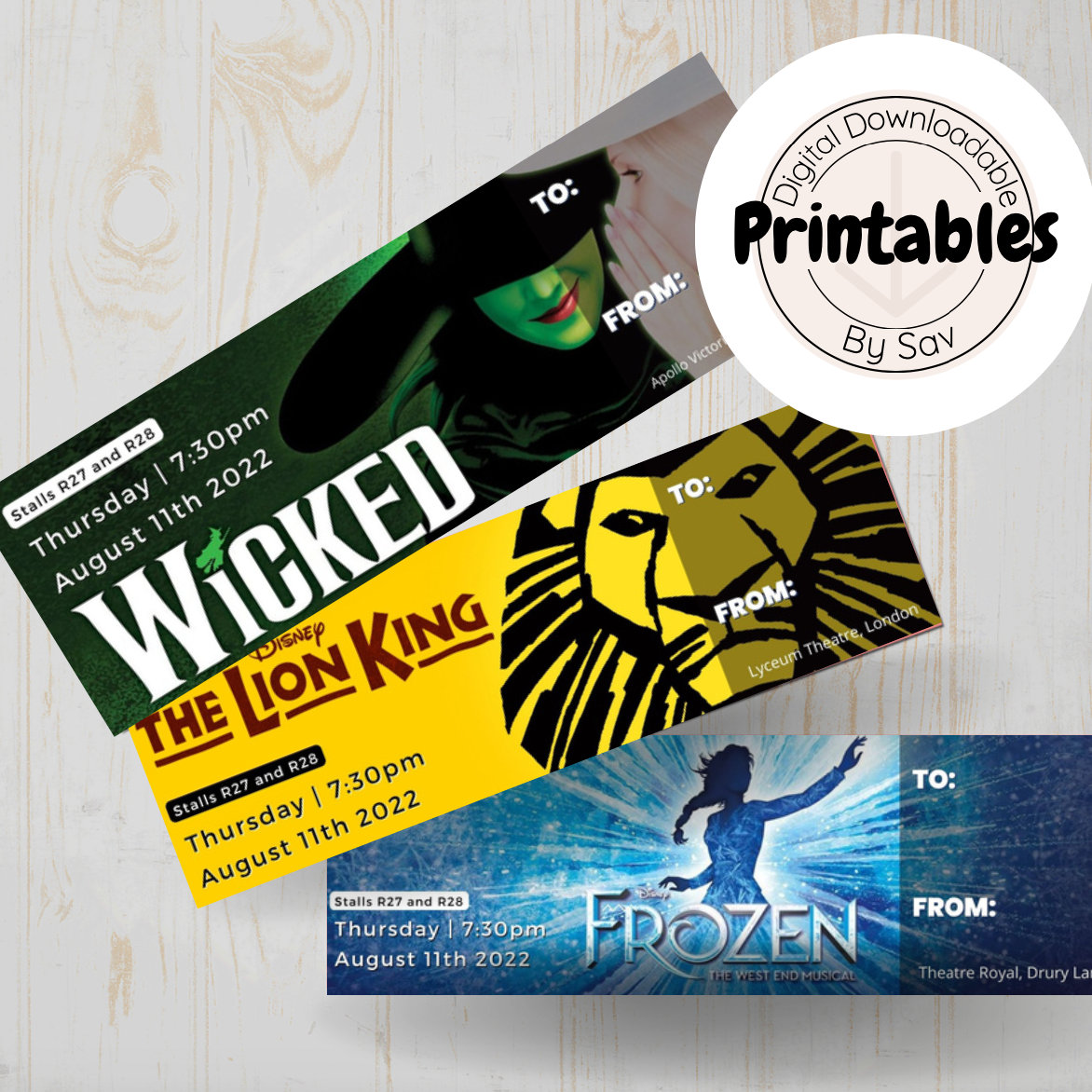Personalised Musical Theatre Ticket - Digital Download, Digitally Sent ...