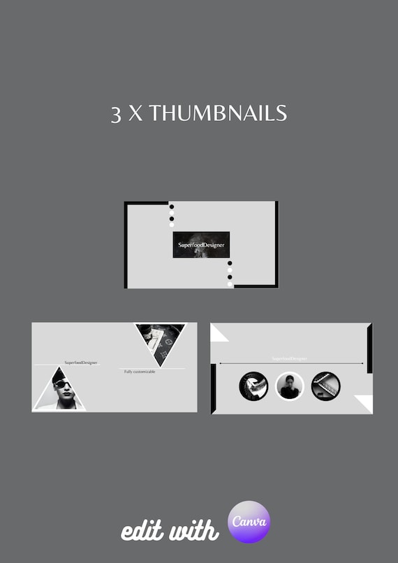 Editable Canva Templates Youtube Banner Youtube Video - Etsy Canada