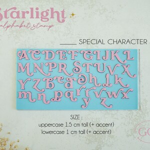 Starlight Alphabet Stamp - Cake Stamp, Cookie Fondant Decorating Supply ...