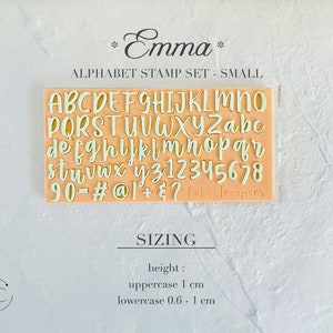 Emma Alphabet Stamp - Cake Stamp, Cake / Cookie Fondant Decorating ...