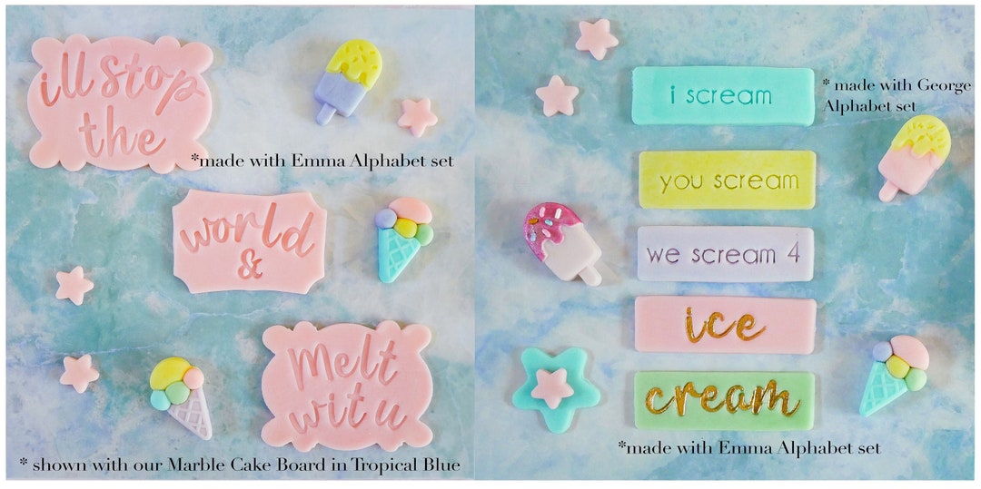 Emma Alphabet Stamp Cake Stamp Cake / Cookie Fondant - Etsy