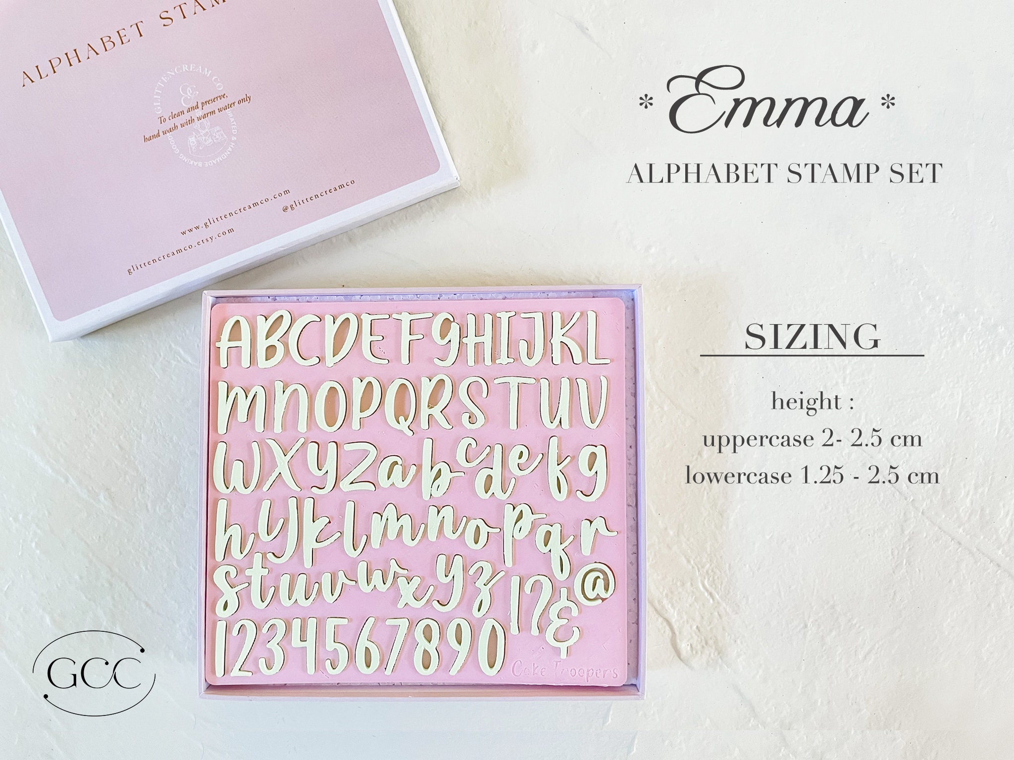 Emma Alphabet Stamp Cake Stamp Cake / Cookie Fondant - Etsy