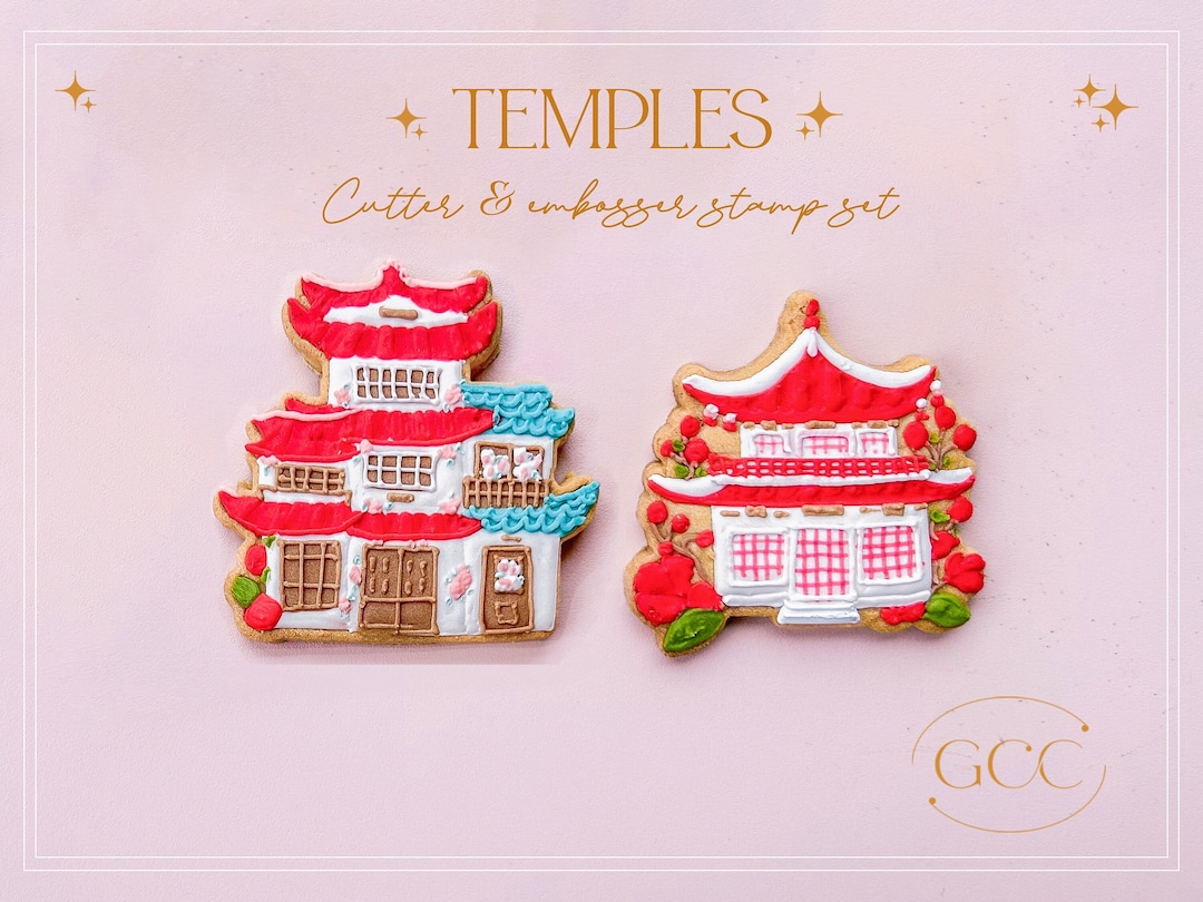 Lunar Temples Cookie Cutter Set | Asian Traditional Shrines Oriental ...