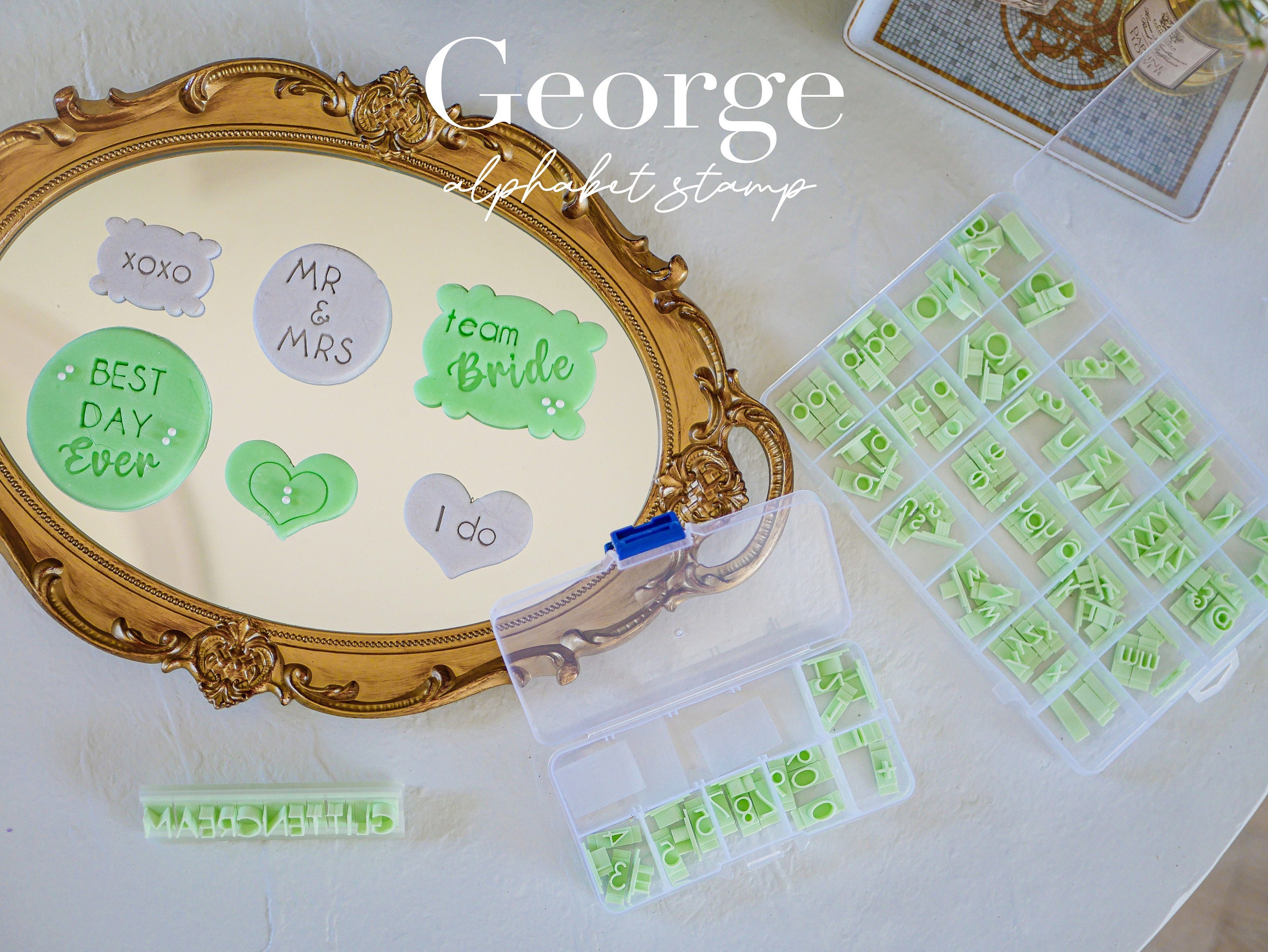 George Alphabet Stamp Cake Stamp Cake / Cookie Fondant - Etsy