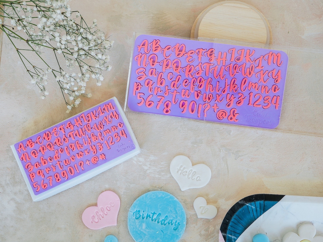 Florence Alphabet Stamp - Cake Stamp, Cake / Cookie Fondant Decorating ...