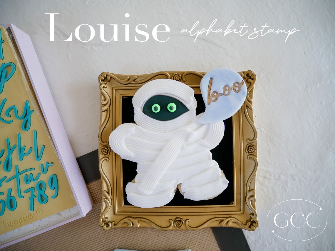 Louise Alphabet Stamp - Cake Stamp, Cake / Cookie Fondant Decorating ...