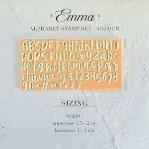 Emma Alphabet Stamp - Cake Stamp, Cake / Cookie Fondant Decorating ...