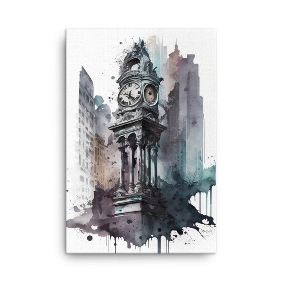 Gothic Grandfather Clock Drawing