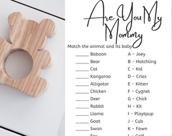 Are You My Mommy Printable Baby Shower Game - Etsy