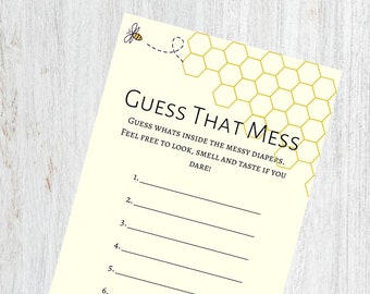 Guess That Mess Baby Shower Diaper Game - Etsy