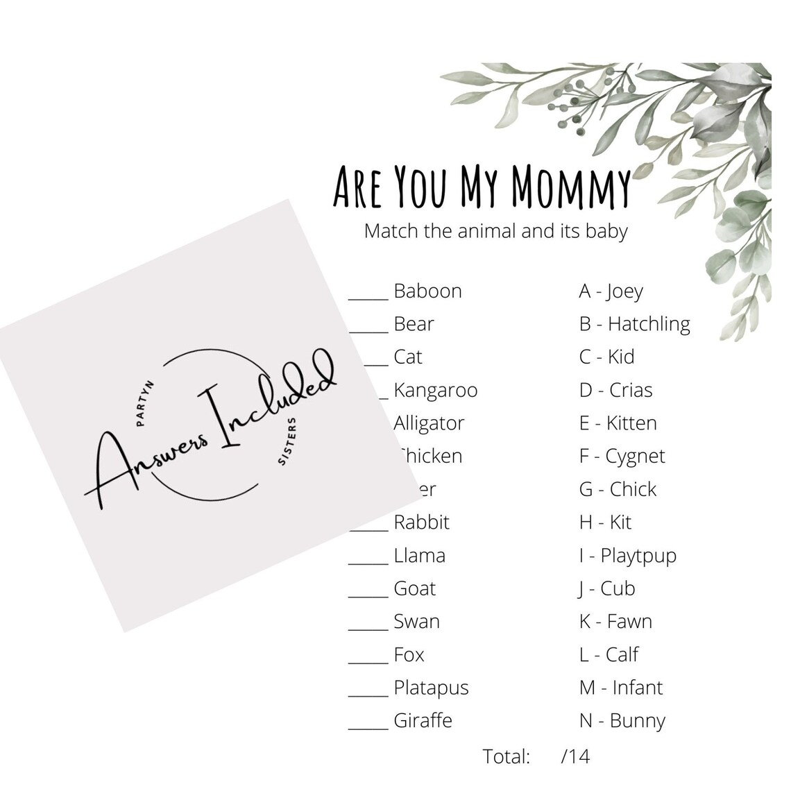 Are You My Mommy Printable Baby Shower Game - Etsy