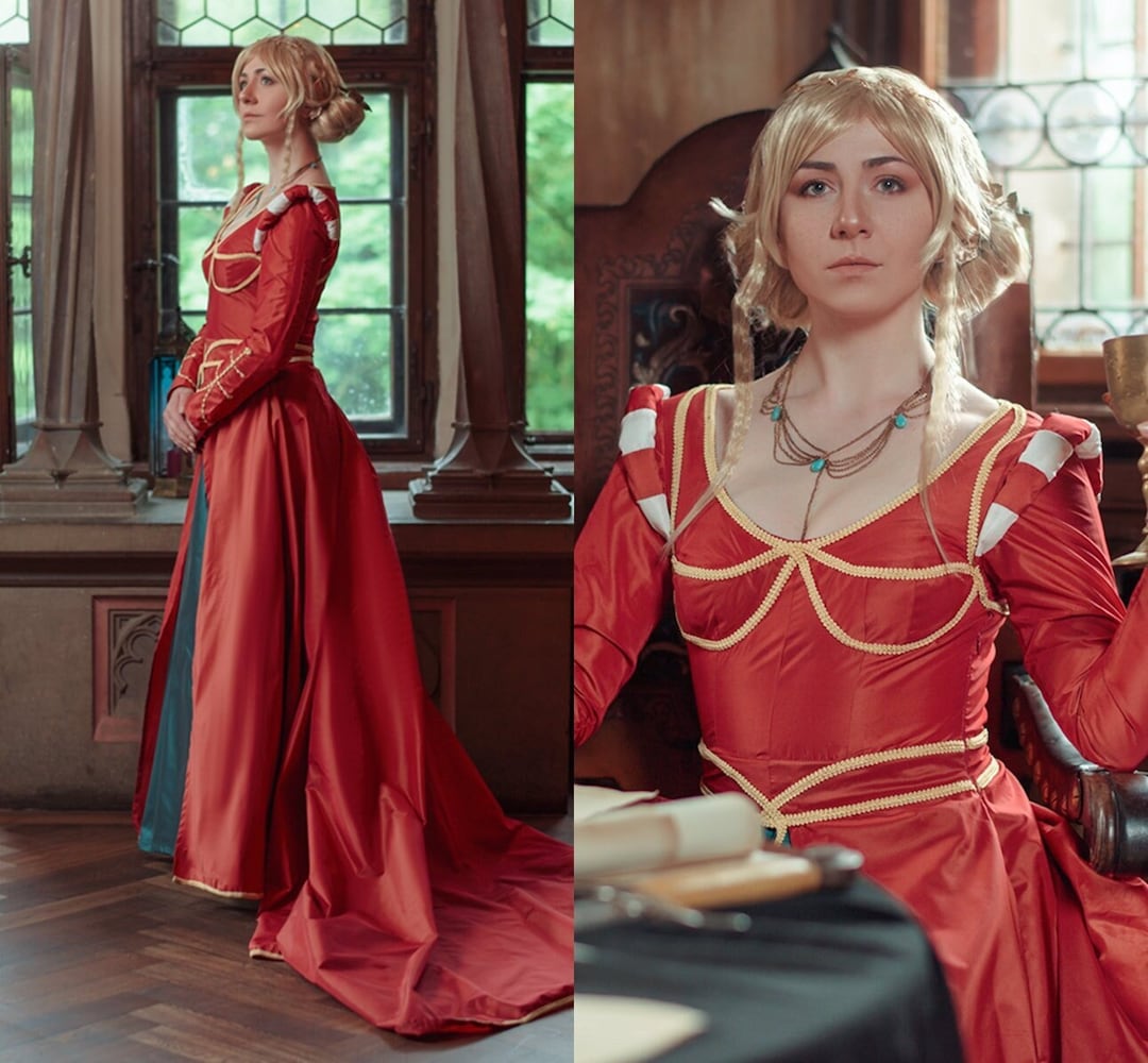 Francesca Witcher Sorceress Dress Lodge Findabair Elf Queen - Etsy