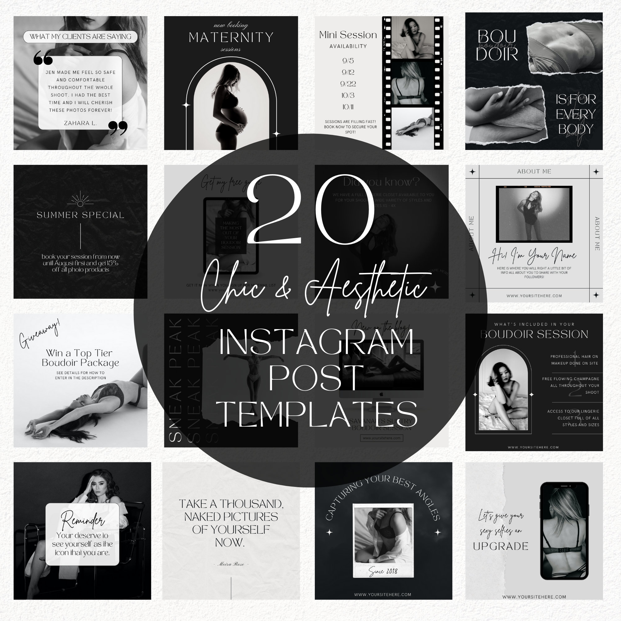 ICONIC Canva Instagram Template Bundle Story Template IG Post Templates ...