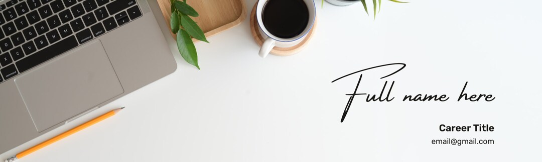 Banner de perfil de LinkedIn minimalista blanco *Digital* - Etsy México