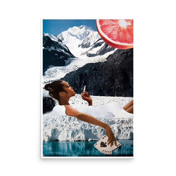 Cool Girl Vintage Collage Poster - Etsy