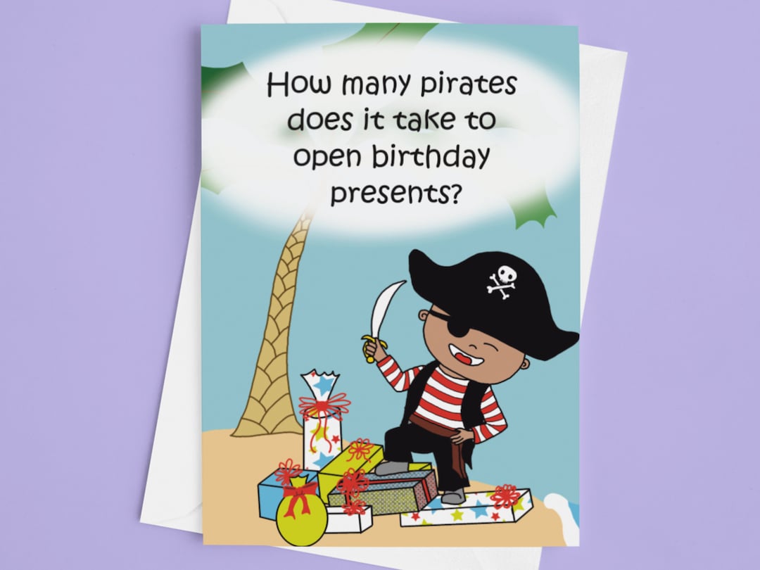 Pirate Birthday Card Kids Birthday Card 1st, 2nd, 3rd Child Birthday ...